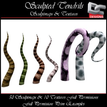 Second Life Marketplace - Sculpted Tendrils - Full Perm Sculptmaps ...