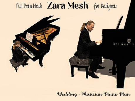Second Life Marketplace - ZM - Wedding - Musician Piano Man FULL PERMS