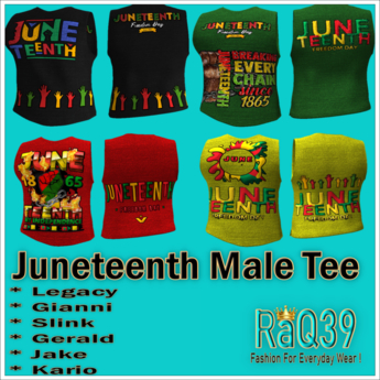 Second Life Marketplace - [R39] Juneteenth MTee-JTBLK