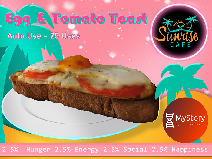 Second Life Marketplace - MyStory Egg & Tomato Toast