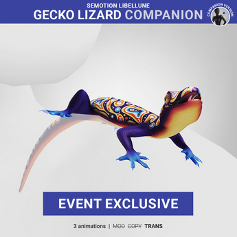 Second Life Marketplace - SEmotion Libellune Gecko Lizard Companion ...