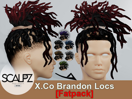 Second Life Marketplace - !X.Co! Brandon Locs [Brown Tip]