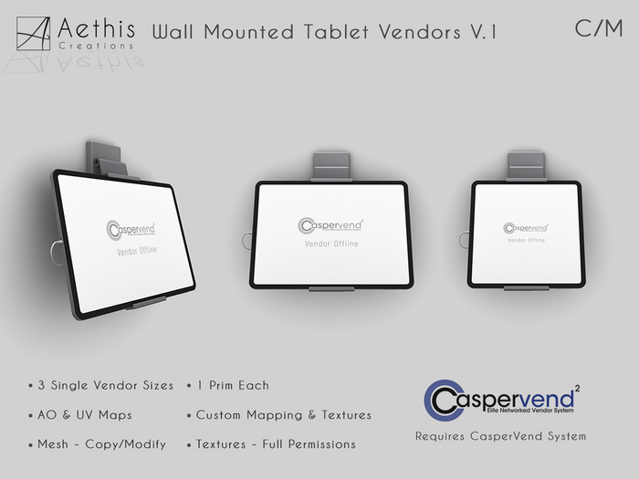Second Life Marketplace - [AC] (CasperVend) Wall Mounted Tablet Vendors V.1
