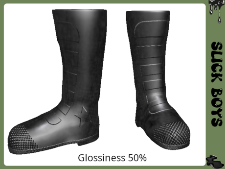 Second Life Marketplace - Squeaky Black Rubber Mesh Boots