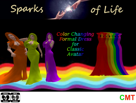 Second Life Marketplace - *SOL* Color Change Formal Dress - Classic Avatar
