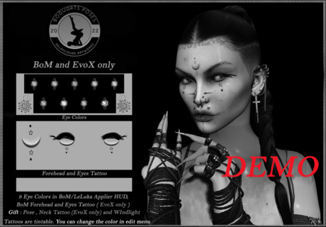 Second Life Marketplace - BodyArts - Luna Face Set DEMO