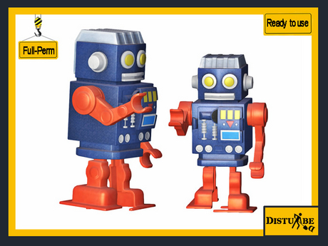 Second Life Marketplace - ::DisturbeD:: Kids Toy - Retro Robot - FULL ...