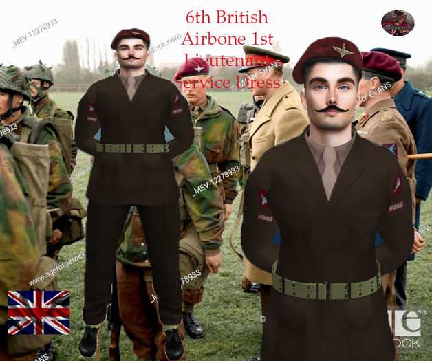 Second Life Marketplace - WW2 6TH BRITISH AIRBONE 1ST LIEUTENANT ...