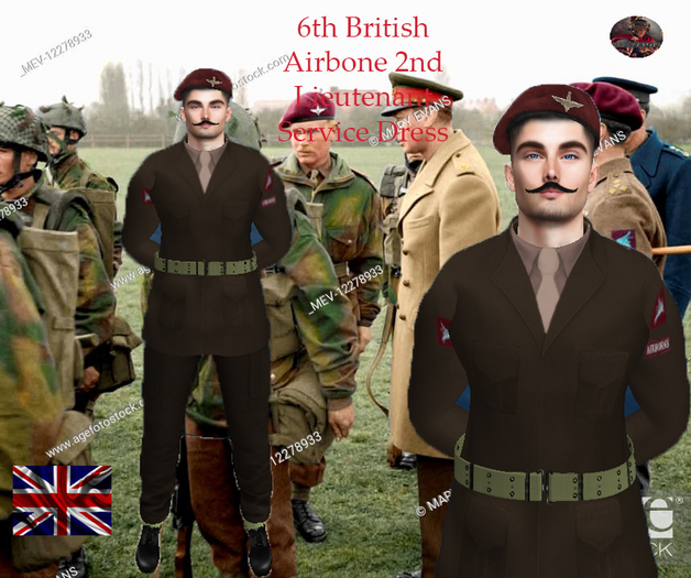 Second Life Marketplace - WW2 6TH BRITISH AIRBONE 2ND LIEUTENANT ...