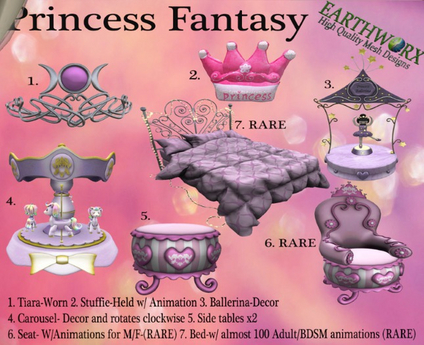 Second Life Marketplace - {:.EARTHWORX.:} Princess Side Table