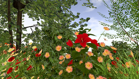 Second Life Marketplace - Jad Garden - Trees and Bushes Border warm colors