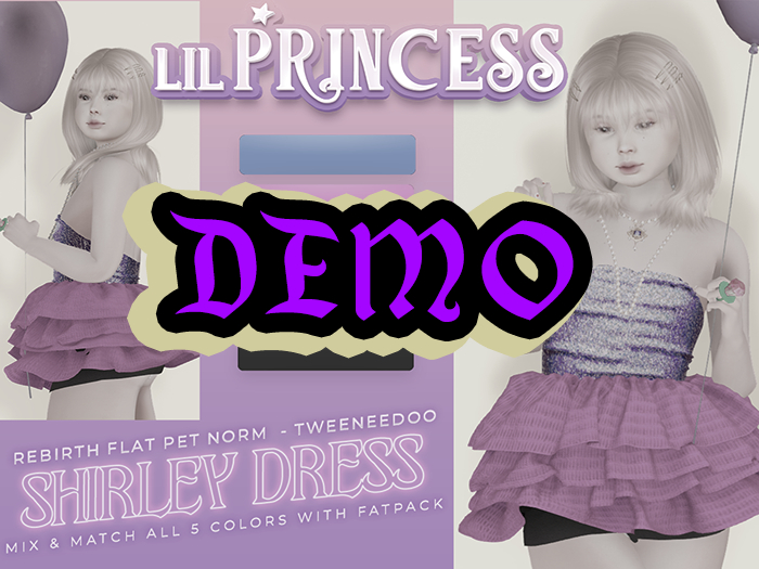 Second Life Marketplace - LilPrincess Shirley Dress DEMO