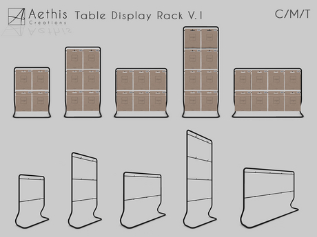 Second Life Marketplace - [AC] Table Display Rack Set V.1 & V.3 FATPACK ...