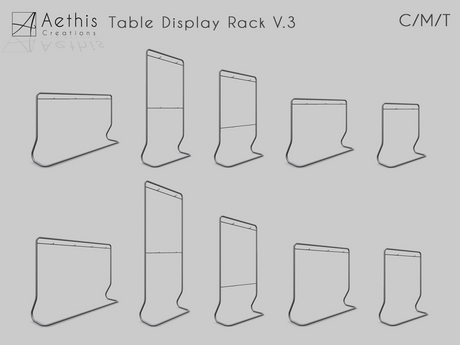 Second Life Marketplace - [AC] Table Display Rack Set V.1 & V.3 FATPACK ...