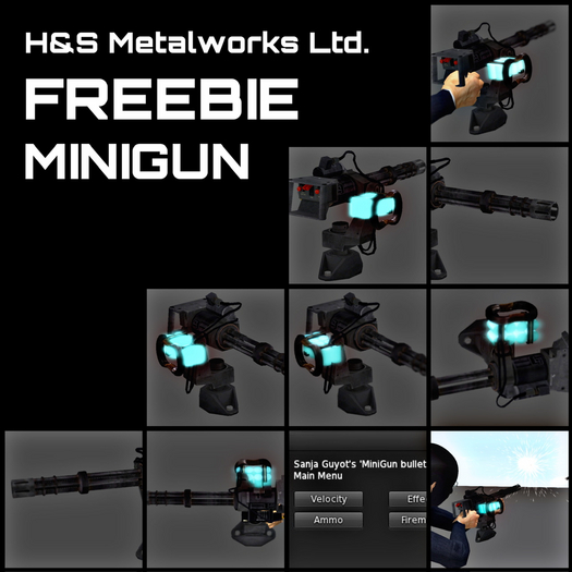 Second Life Marketplace - Minigun freebie by H&S MetalWorks ltd.