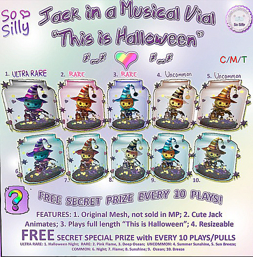 Second Life Marketplace - So Silly Jack in a Vial - Colorful Night ...