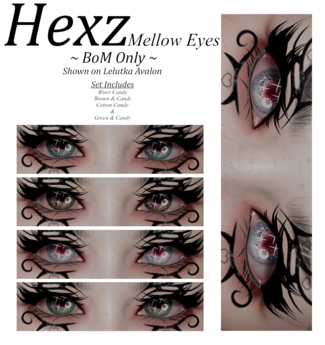 Second Life Marketplace - Hexz - Mellow Eyes (Candies)