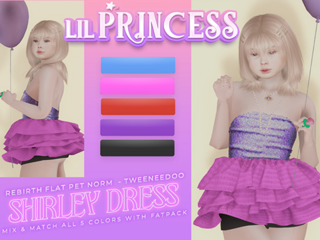 Second Life Marketplace - LilPrincess Shirley Dress Purple