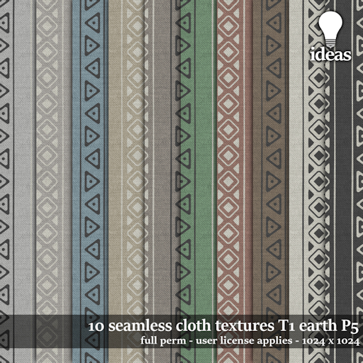 Second Life Marketplace - ideas - 10 seamless cloth textures T1 earth P5