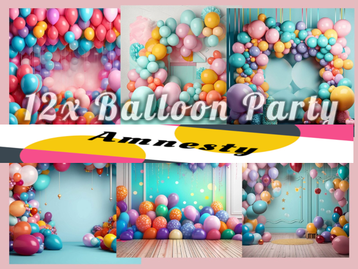 Second Life Marketplace - Balloon Party Backdrops 1024X1024 "BOXED"