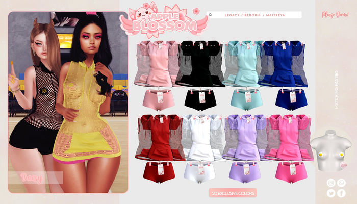 Second Life Marketplace Apple Blossom Daisy Demo