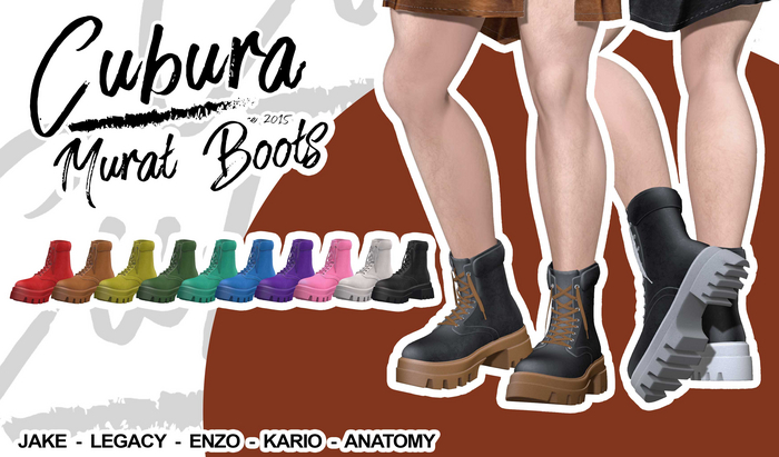 Second Life Marketplace - Cubura Murat Boots