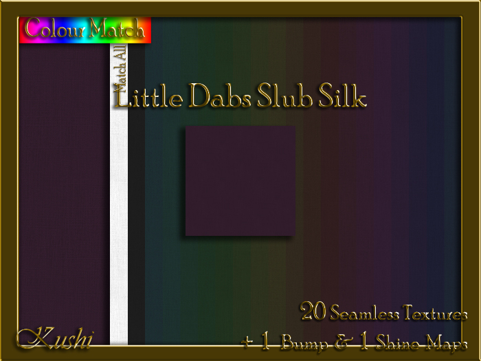 Second Life Marketplace - Little Dabs Slub Silk Solid Seamless Texture Pack
