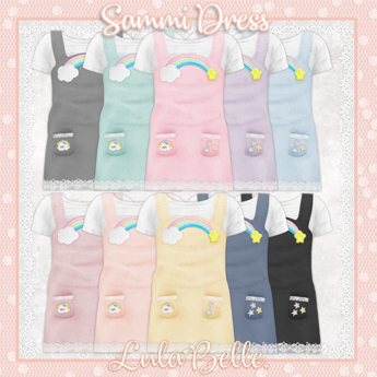 Second Life Marketplace - {Lula Belle} Sammi Rainbow Dress - SUNSHINE ...