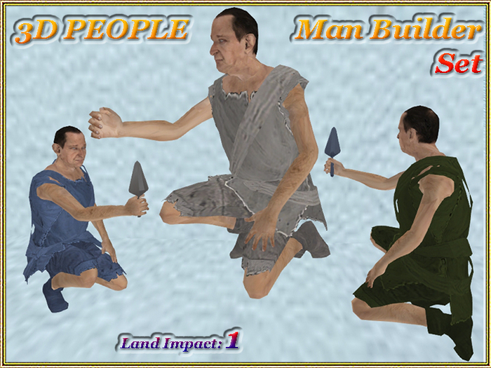 Second Life Marketplace - 3D PEOPLE - Man Builder Set (1 LI) (Full perm)