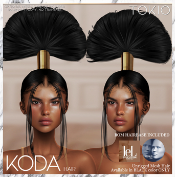 Second Life Marketplace - TOKIO Hair - KODA Alpha Hair - Black