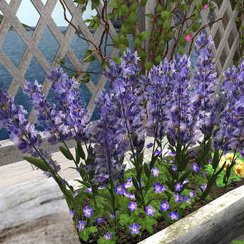 Second Life Marketplace - CJ Lavender Log Planter