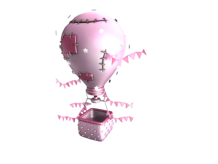 Second Life Marketplace - Gacha hot air balloon 8 light pink (REZZ ...