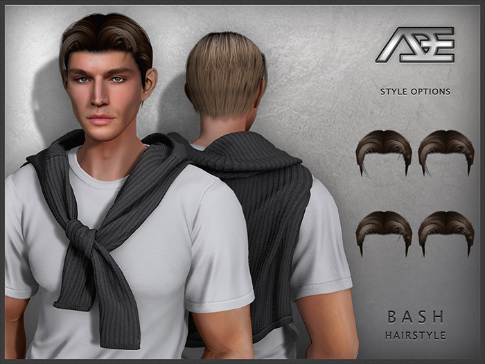 Second Life Marketplace - Ade - Bash Hairstyle (Naturals Bundle)