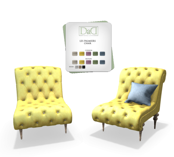 Second Life Marketplace - DaD- Les Palmiers- SET 2 pces - chair yellow PG
