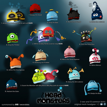 Second Life Marketplace - 11_8f8 - Hamburg von Frekkle Head Monster (bag)