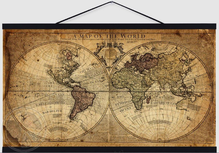 Second Life Marketplace - 911 - Brown Vintage World Map with and ...