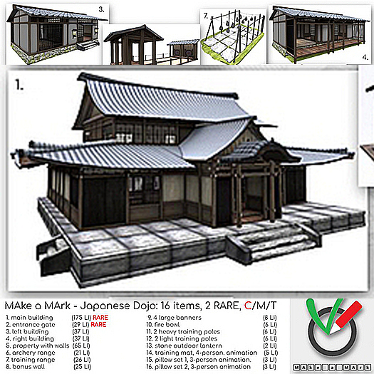 Second Life Marketplace - 1. Japanese Dojo - Main building RARE