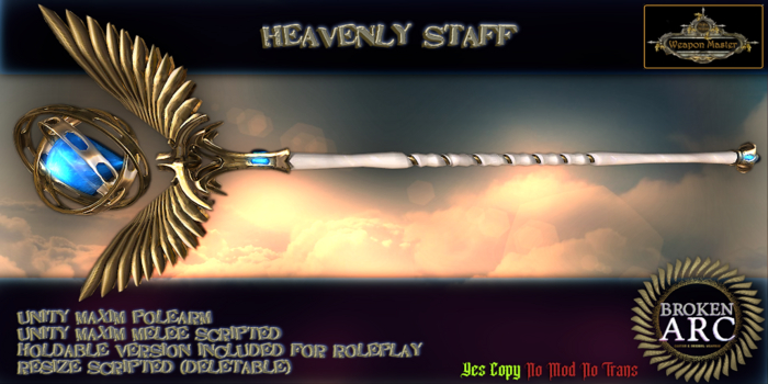 Second Life Marketplace - Heavenly Staff - Unity Maxim Polearm (UM v2.5 ...
