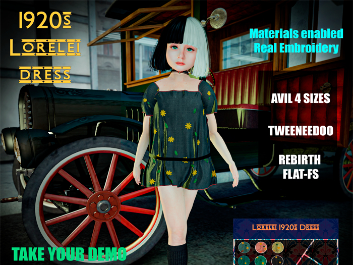 Second Life Marketplace - Lorelei 1920s Enfants Dress