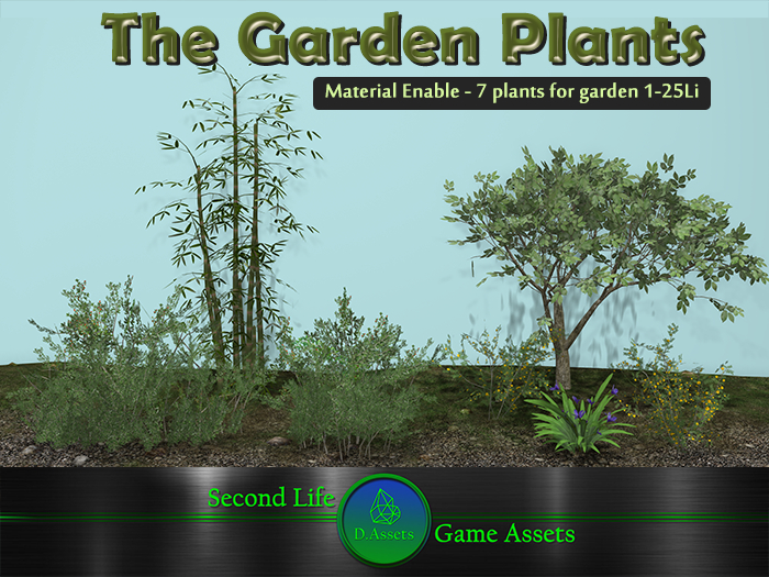 Second Life Marketplace - :D.Assets: Garden Plants Set [ADD ME]
