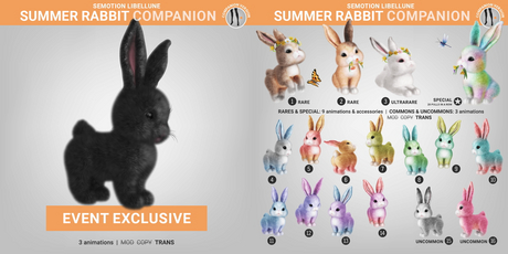 Second Life Marketplace - SEmotion Libellune Summer Rabbit Companion ...