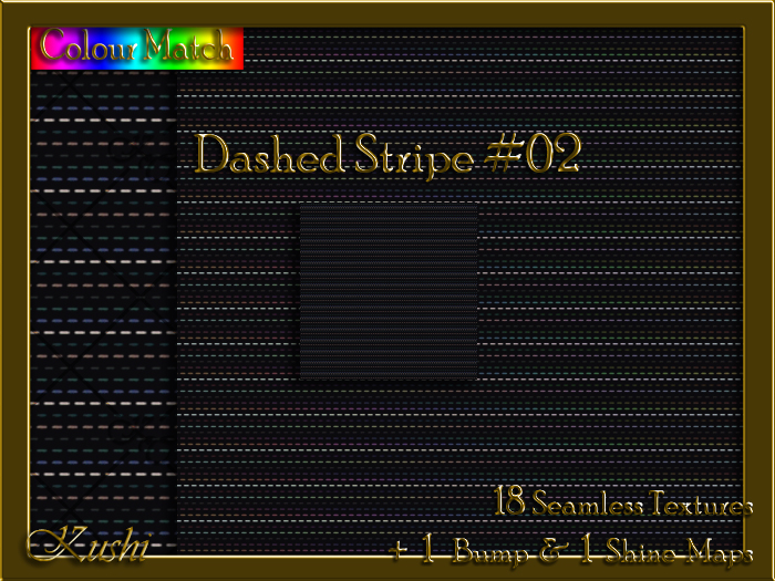 Second Life Marketplace - Dashed Stripe #02 Seamless Texture Pack