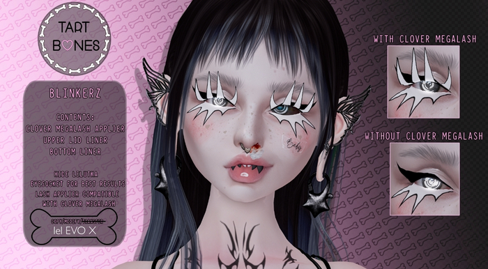 Second Life Marketplace - Tart Bones - Blinkerz - LEL EVO X [BOM & LASH ...