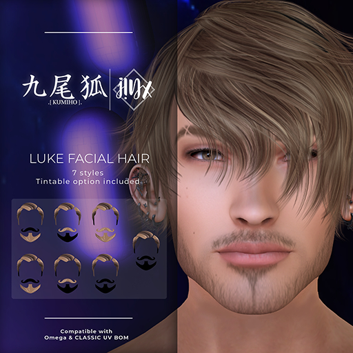 Second Life Marketplace - j!NX Luke Facial Hair