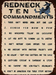 Second Life Marketplace - Redneck Sign-Redneck 10 Commandments