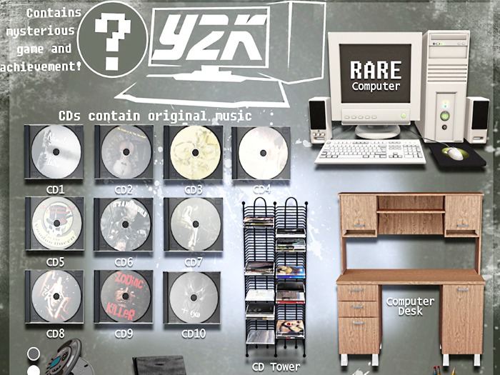 Second Life Marketplace - MadPea Y2K Game - Computer Desk
