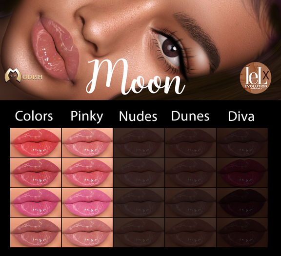 Second Life Marketplace - ::Modish:: Moon -[Colors&Pinky] LelutkaEvoX ...