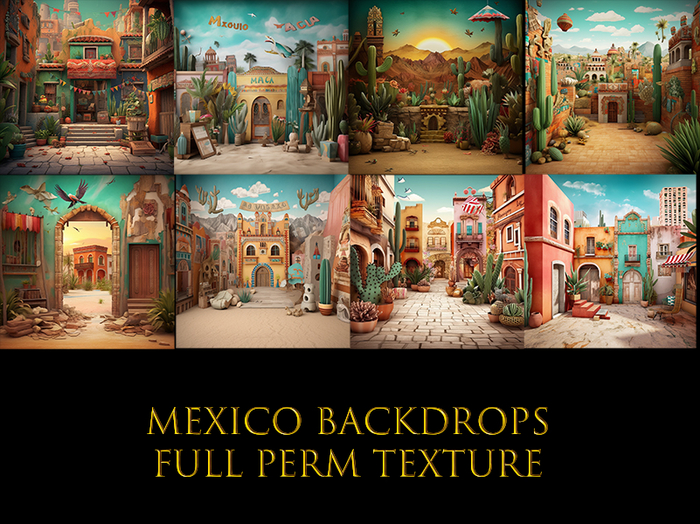 Second Life Marketplace - SATO - Mexico Backdrop Full Perm Textures