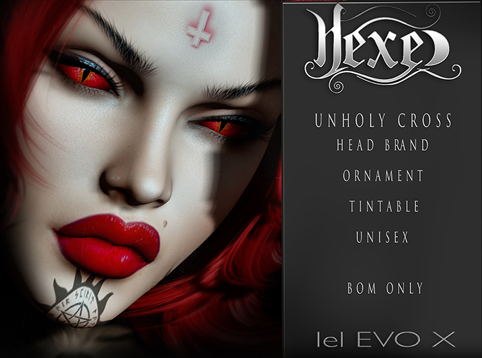 Second Life Marketplace - Hexed - Unholy Cross BOM EVOX TINTABLE