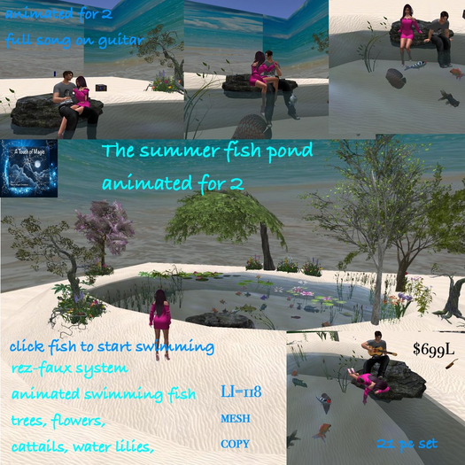 Second Life Marketplace - The summer fish pond for 2-Box LI=118